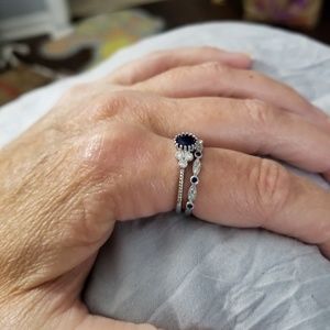 Jewelry | Blue Sapphire And Rhinestone Ring | Poshmark